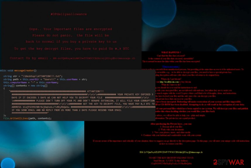 Remove OPdailyallowance ransomware (Removal Guide) - Decryption Steps ...