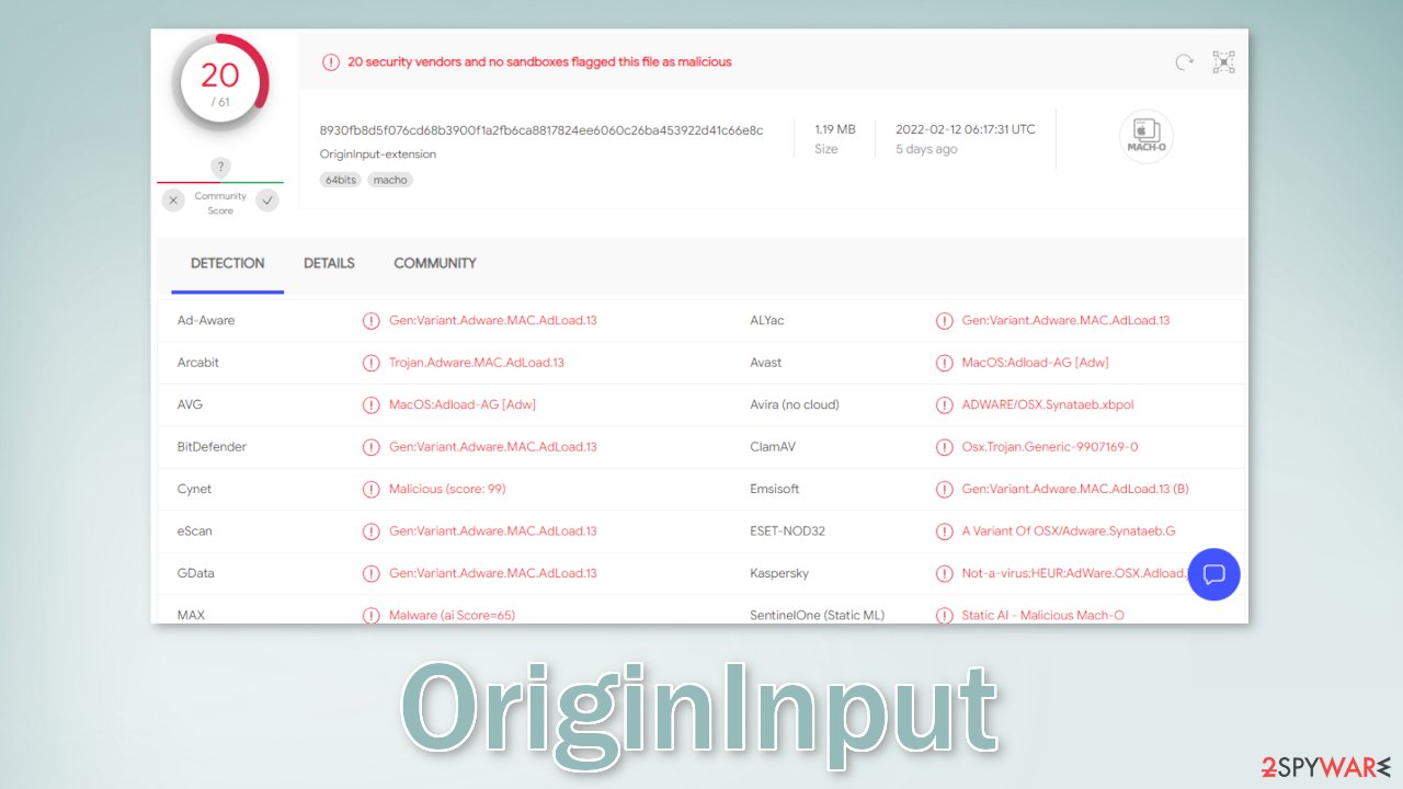 Remove OriginInput mac virus (Free Instructions)