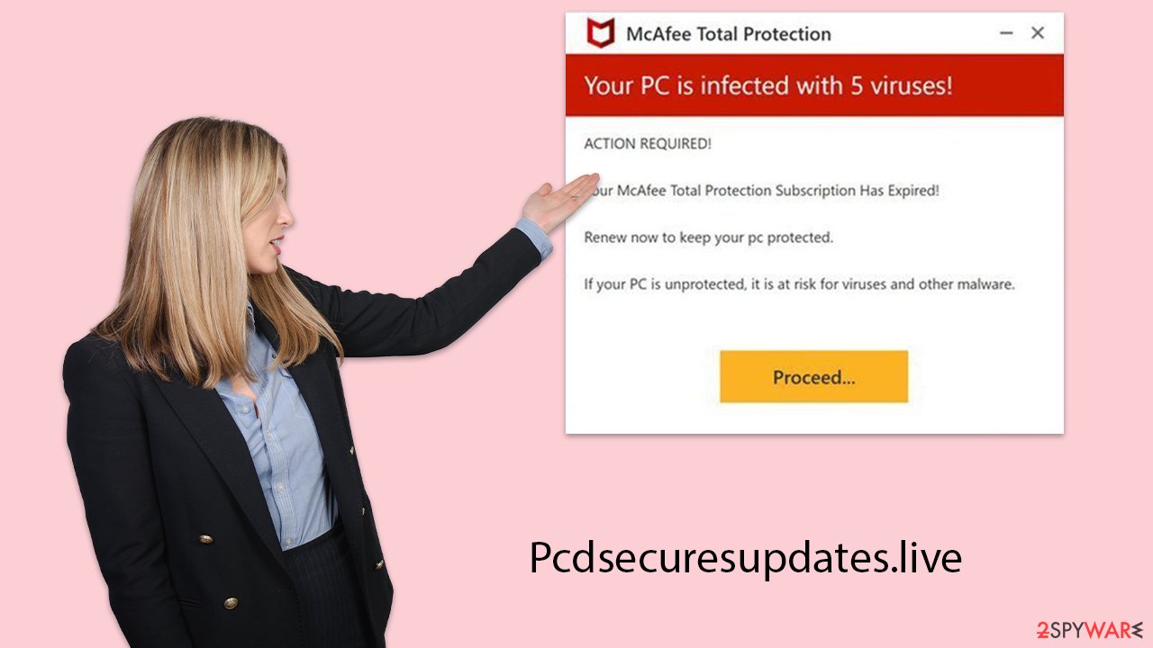 Remove Pcdsecuresupdates.live scam (virus) - Free Guide