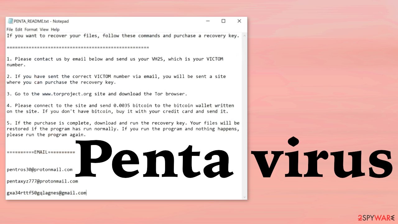 Remove Penta ransomware (virus) - Decryption Methods Included
