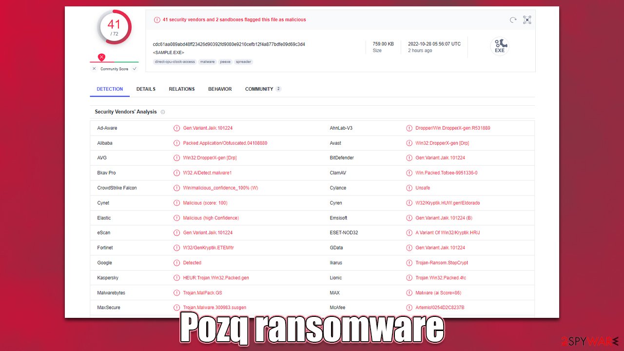 Remove Pozq ransomware (Decryption Steps Included)