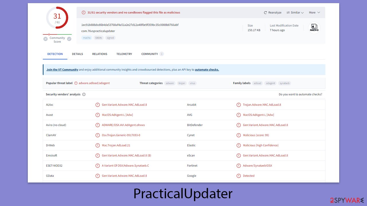 Remove Practicalupdater Mac Virus Free Instructions Chrome Firefox