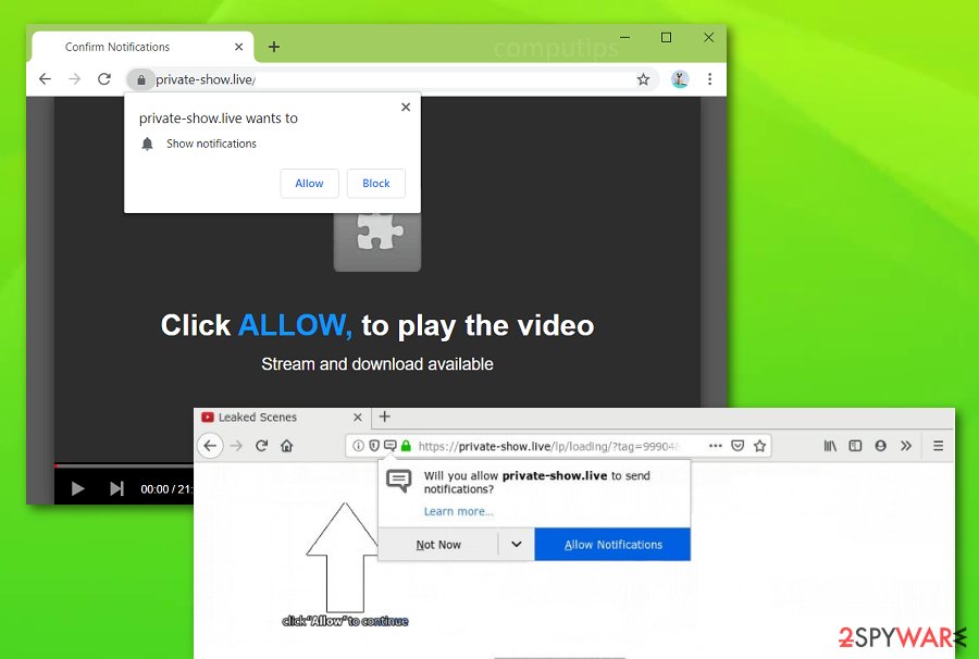 Remove Private-show.live (Improved Instructions) - Virus Removal Guide