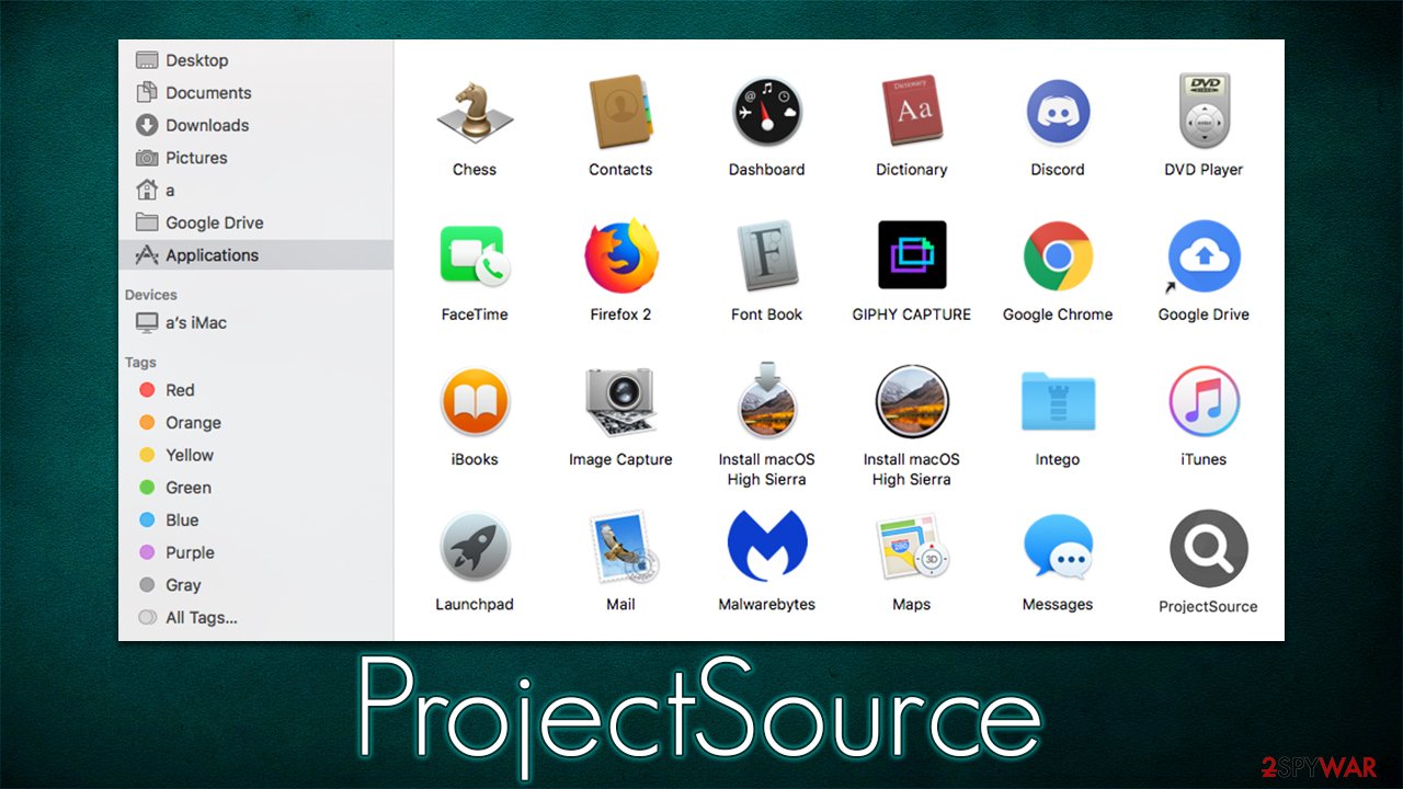 Remove ProjectSource Mac virus (Free Instructions)