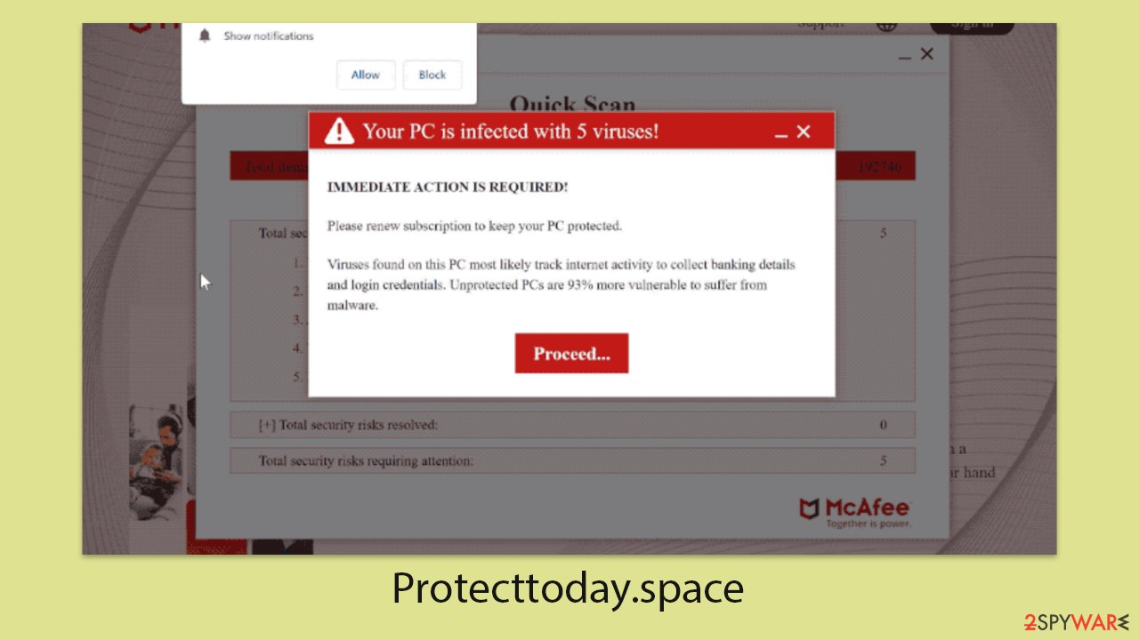 Remove Protecttoday.space scam (Free Guide)