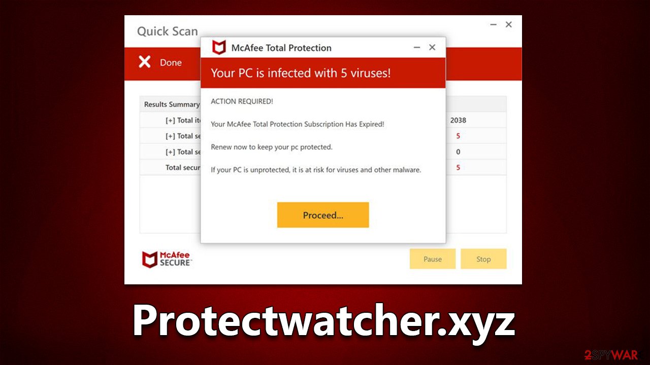 Remove Protectwatcher.xyz ads (scam) - Free Instructions