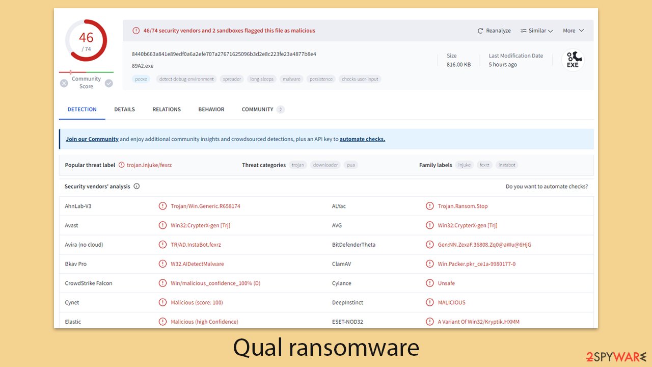 Remove Qual ransomware (virus) - Recovery Instructions Included