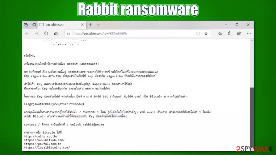 Remove Rabbit ransomware (Virus Removal Instructions) - Simple Removal ...