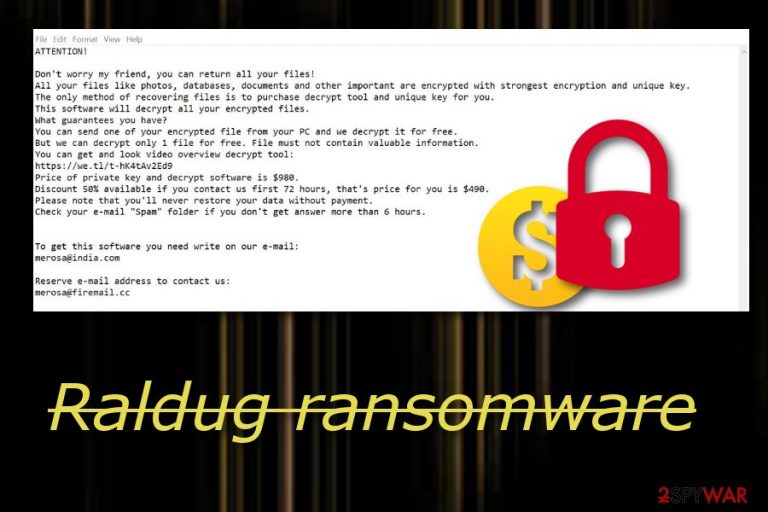 Remove Raldug ransomware (Virus Removal Guide) - Quick Decryption Solution