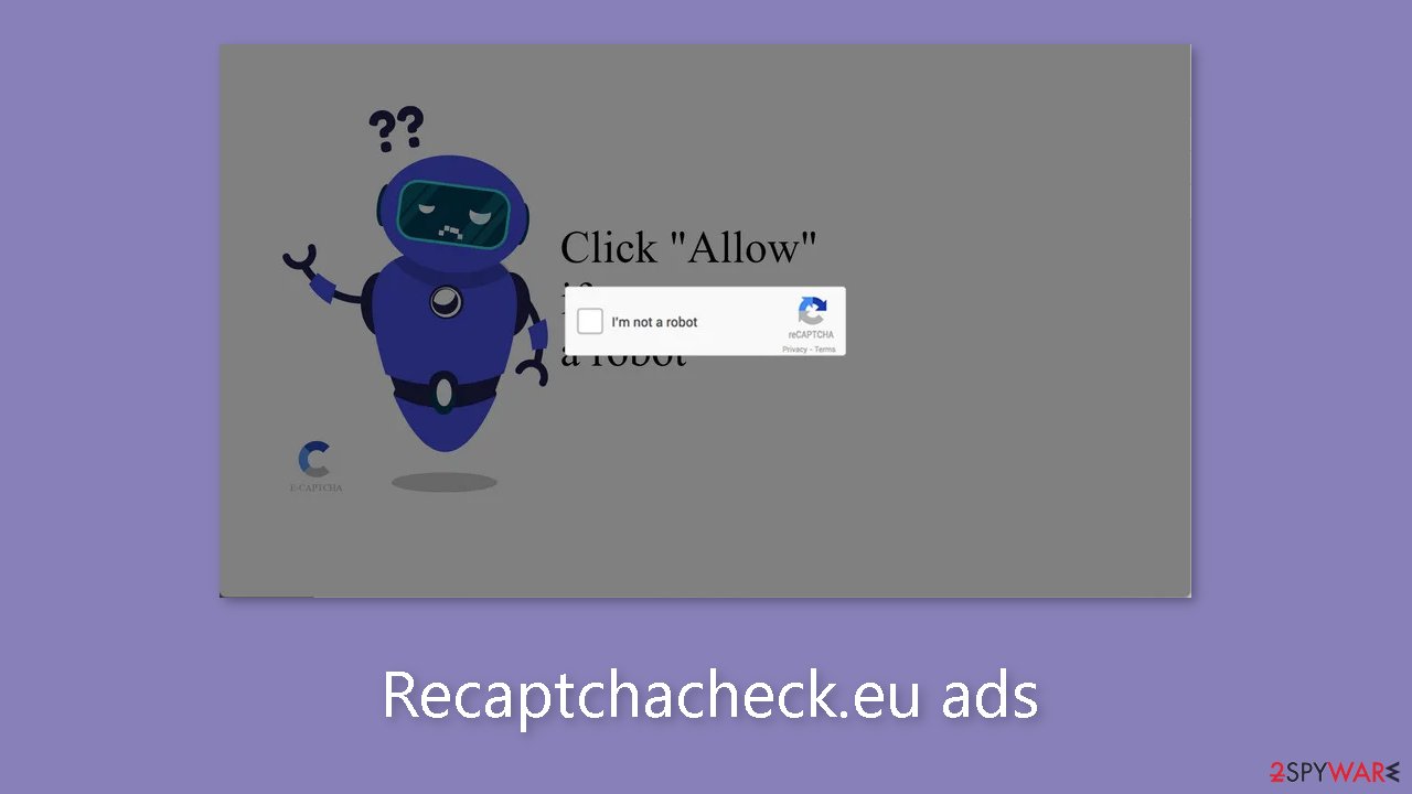 Remove Recaptchacheck.eu ads (spam) - Free Instructions