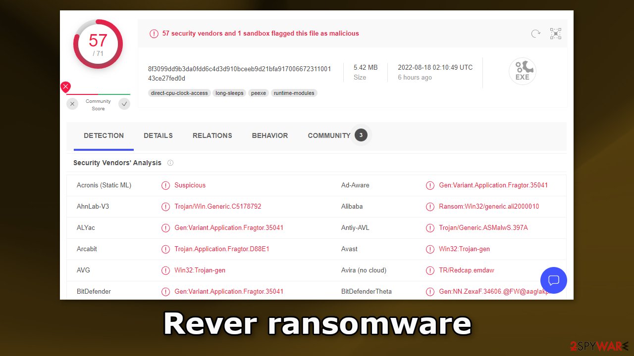 Remove Rever ransomware (virus) - Recovery Instructions Included