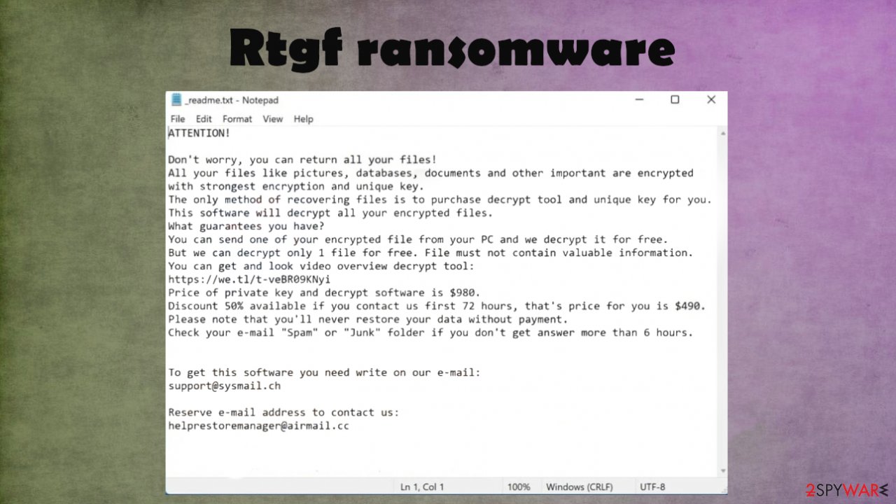 Remove Rtgf ransomware (Recovery Instructions Included) - Bonus ...