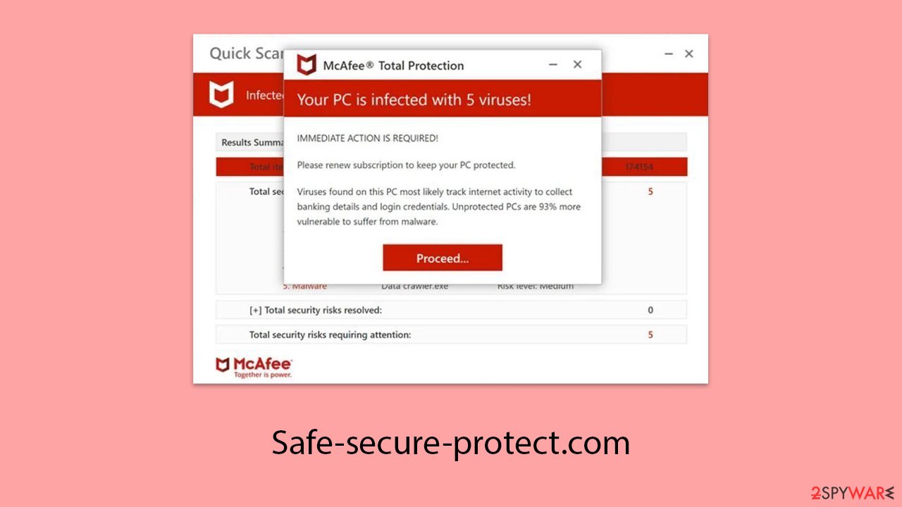 Remove Safe-secure-protect.com scam (fake) - Free Guide