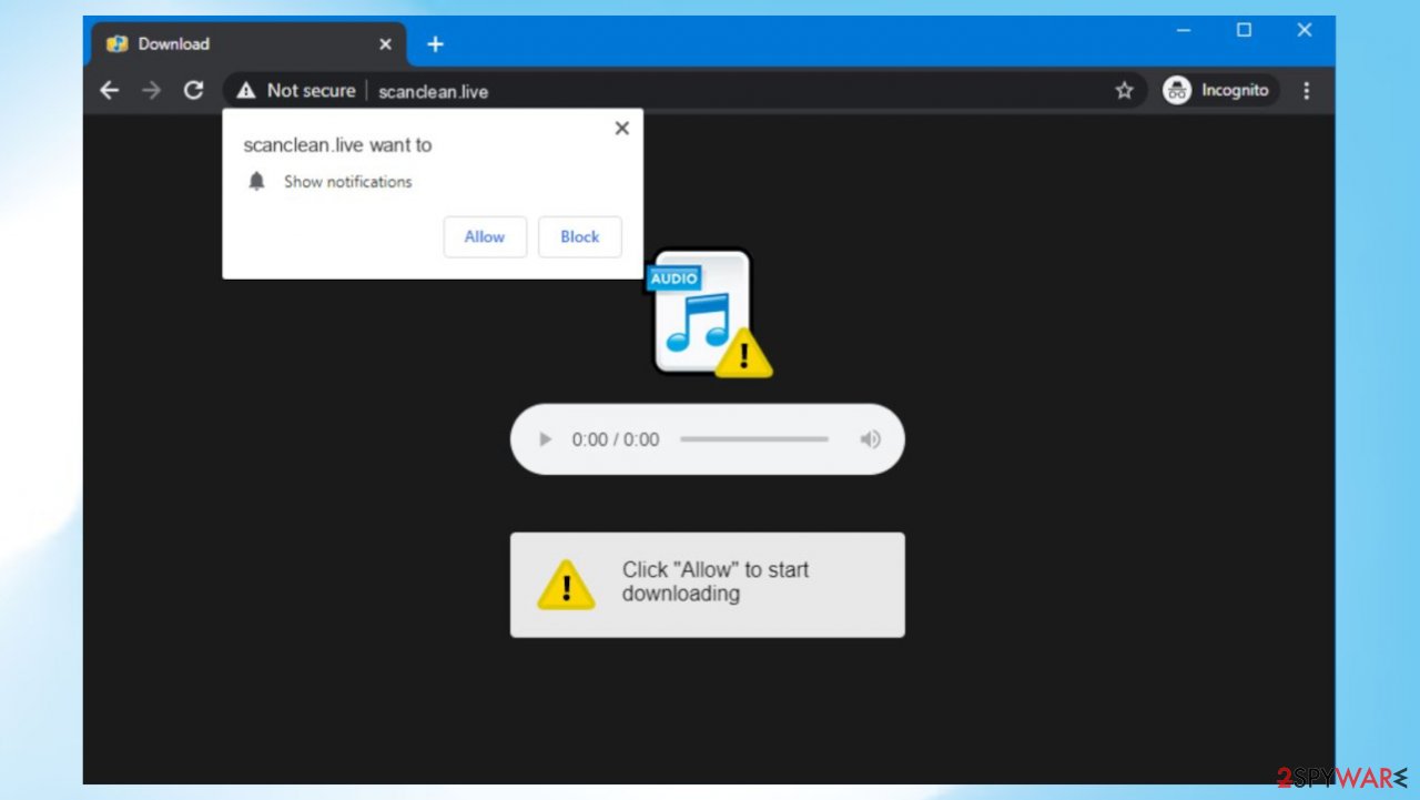 Remove Scanclean.live ads (spam) - virus