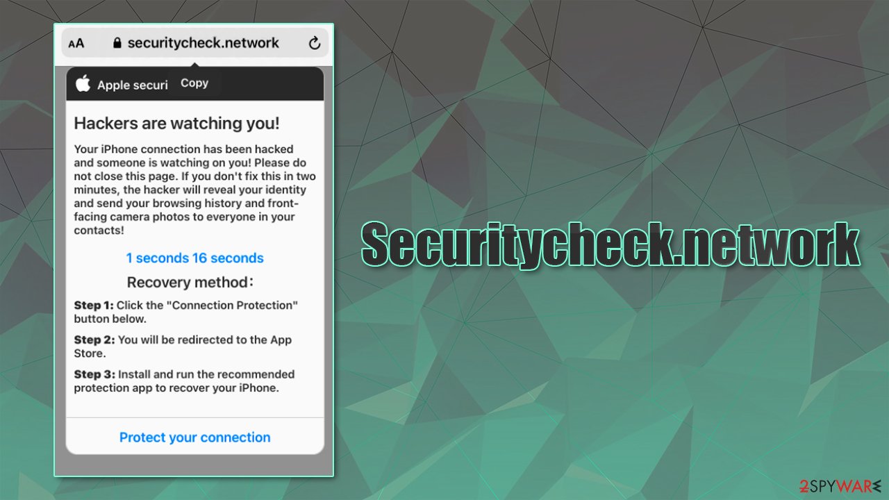 Remove Securitycheck.network (Simple Removal Guide) - Tech Support Scam
