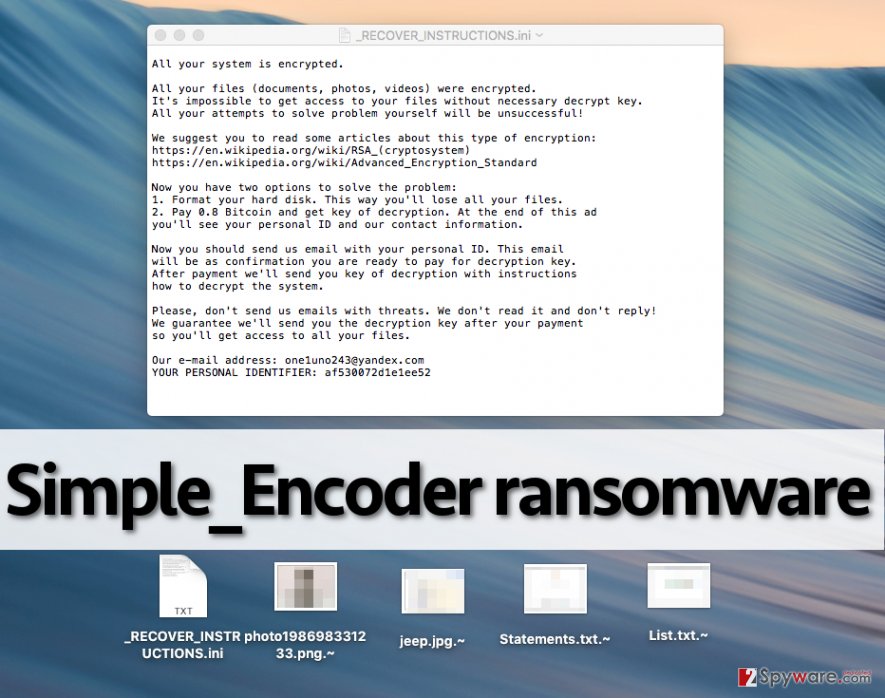 Remove Simple_Encoder ransomware / virus (Free Instructions)