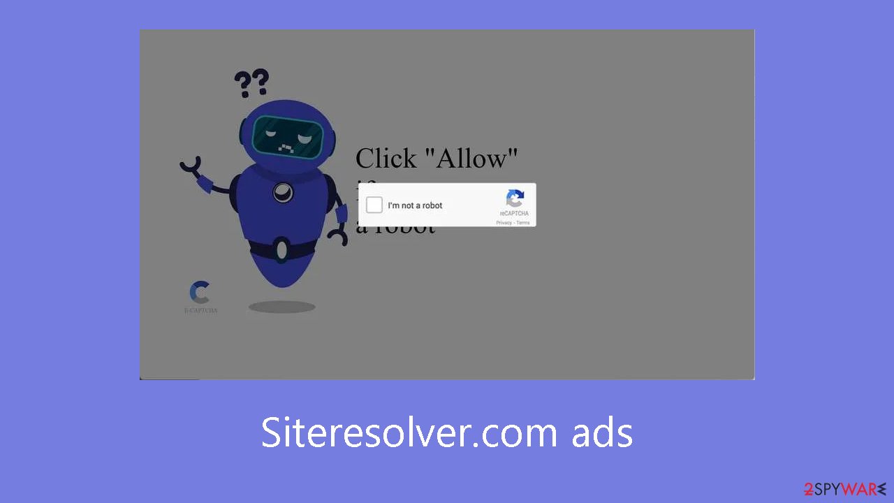 Remove Siteresolver.com ads (spam) - Free Guide