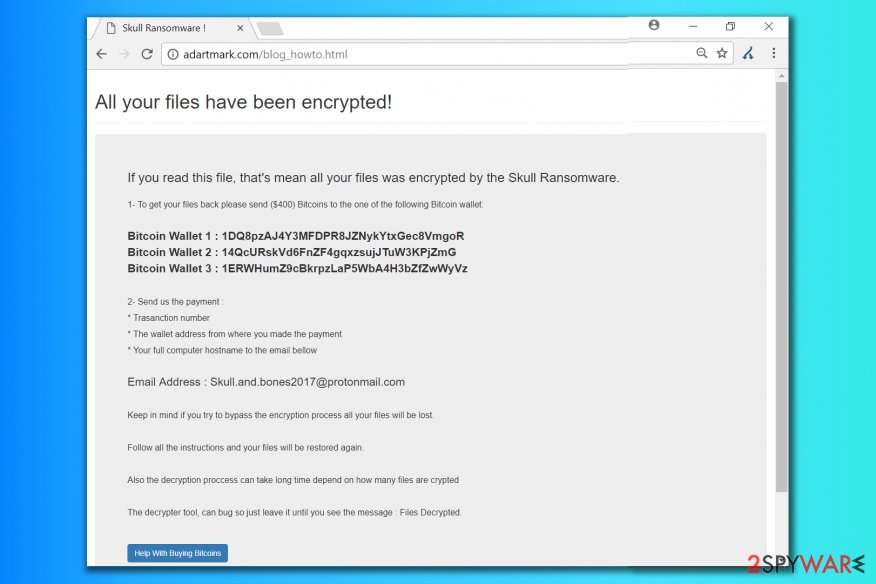 Remove Skull ransomware / virus (Decryption Steps Included) - Removal ...
