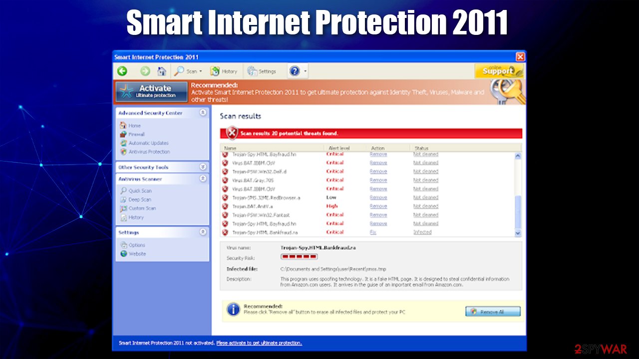 Remove Smart Internet Protection 2011 (Free Guide) - 2021 update