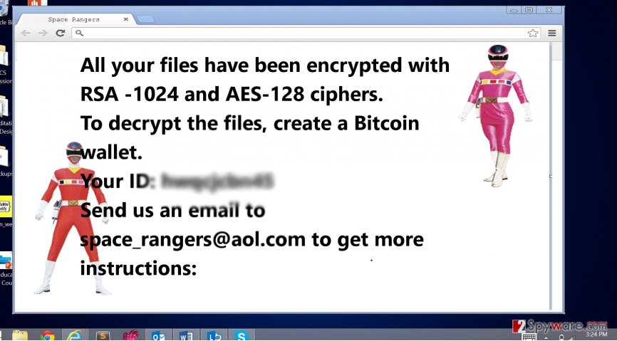 Remove Space_rangers@aol.com ransomware / virus (Virus Removal Instructions)