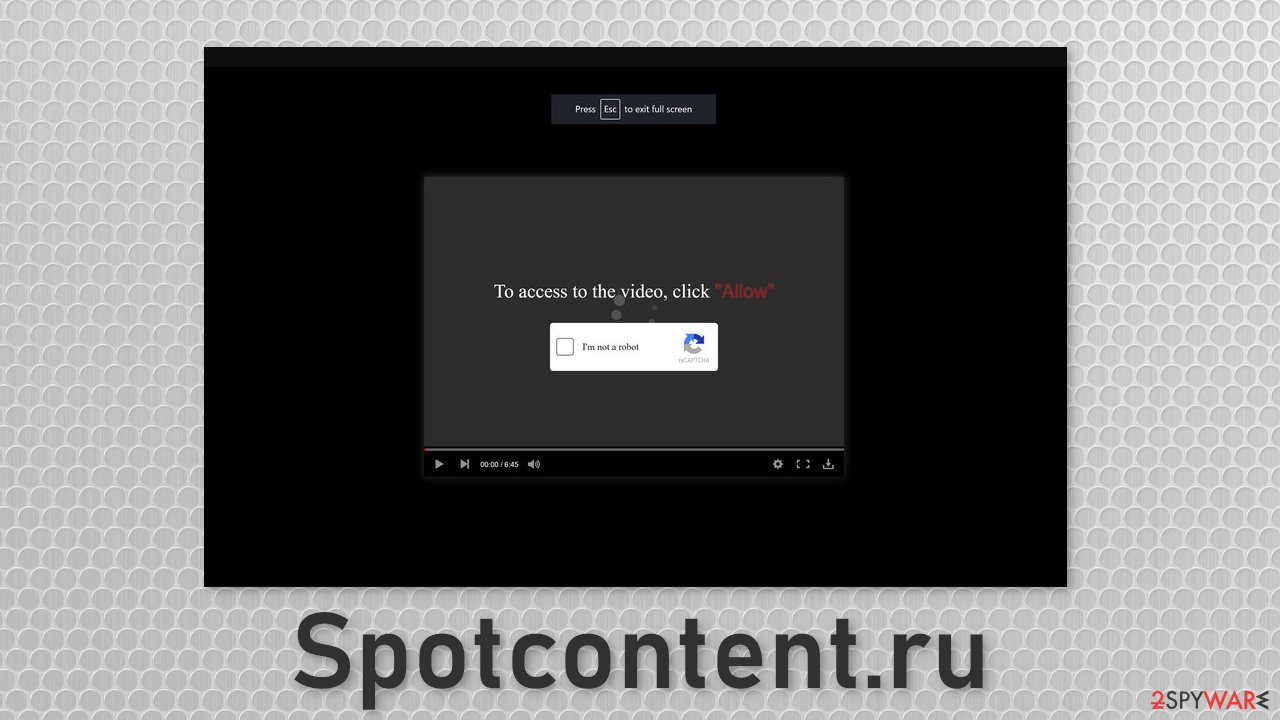 Remove Spotcontent.ru ads (spam) - Free Guide
