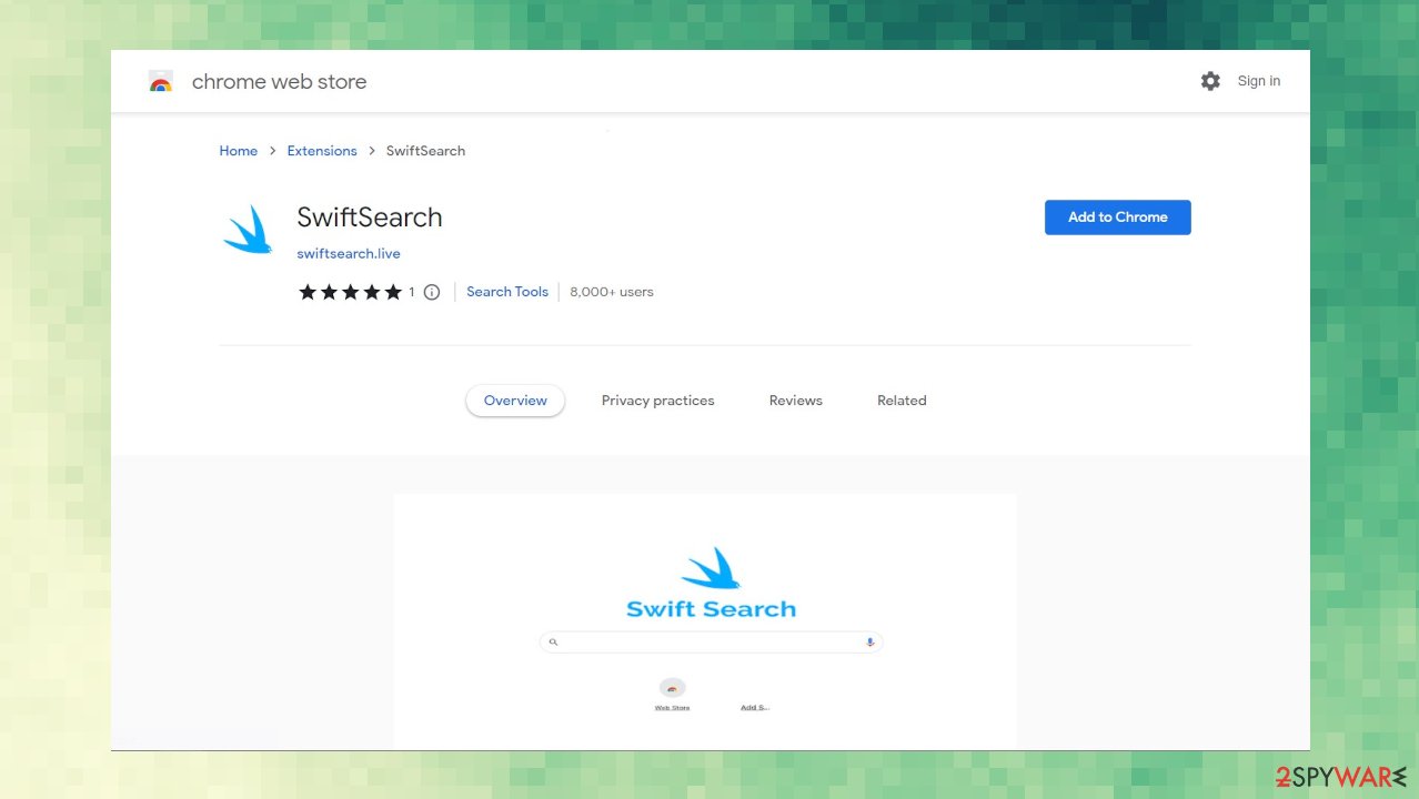 Remove Swift Search browser hijacker (spam)