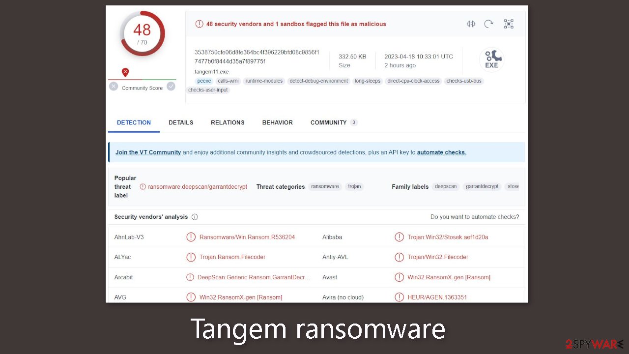 Remove Tangem ransomware (virus) - Recovery Instructions Included