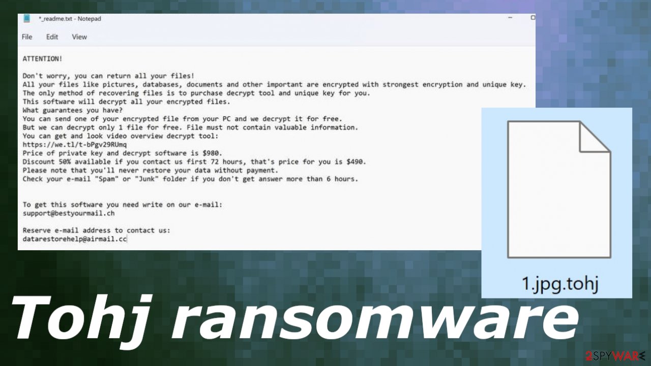 Remove Tohj ransomware (virus) - Quick Decryption Solution