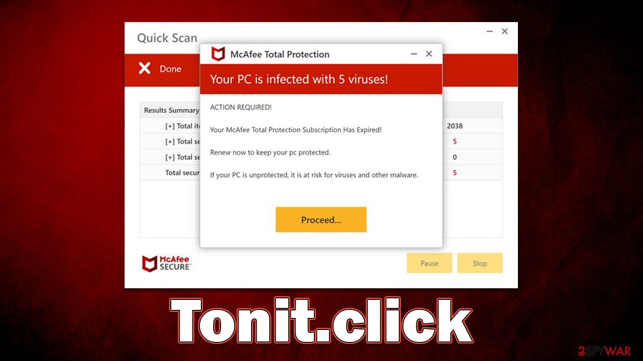 Remove Tonit.click ads (scam) - Free Guide