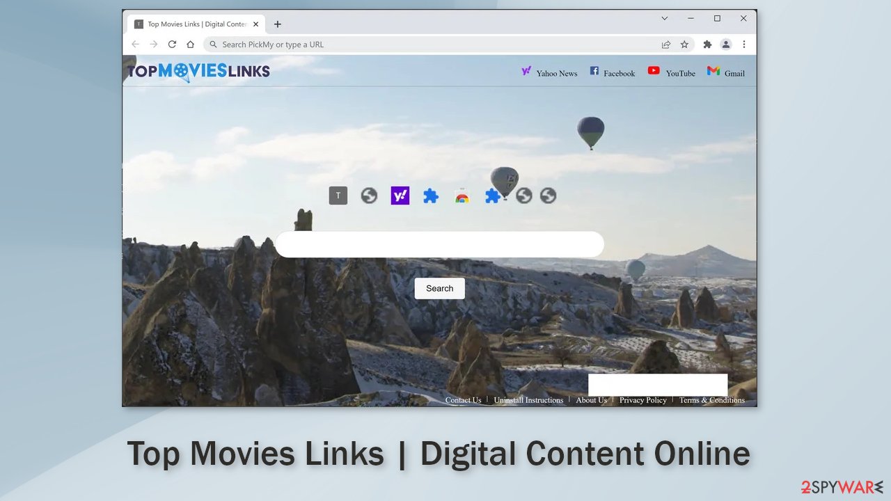 Remove Top Movies Links | Digital Content Online hijacker (virus ...