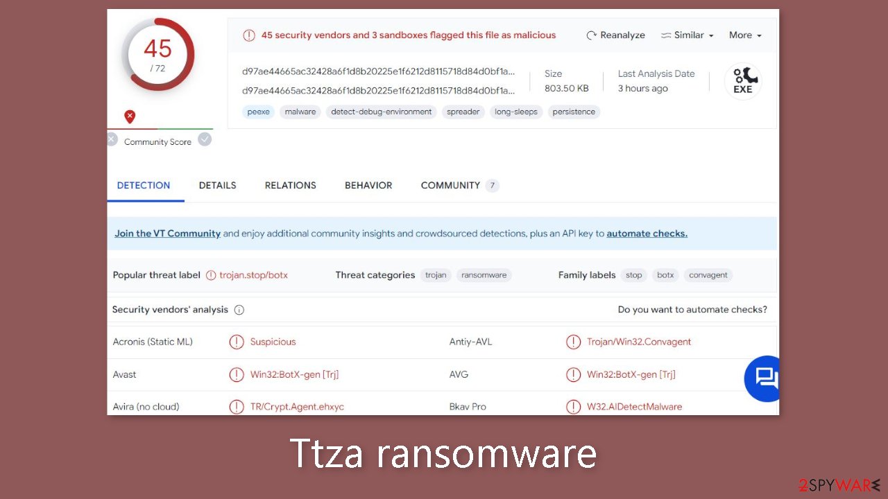 Remove Ttza ransomware (virus) - Recovery Instructions Included