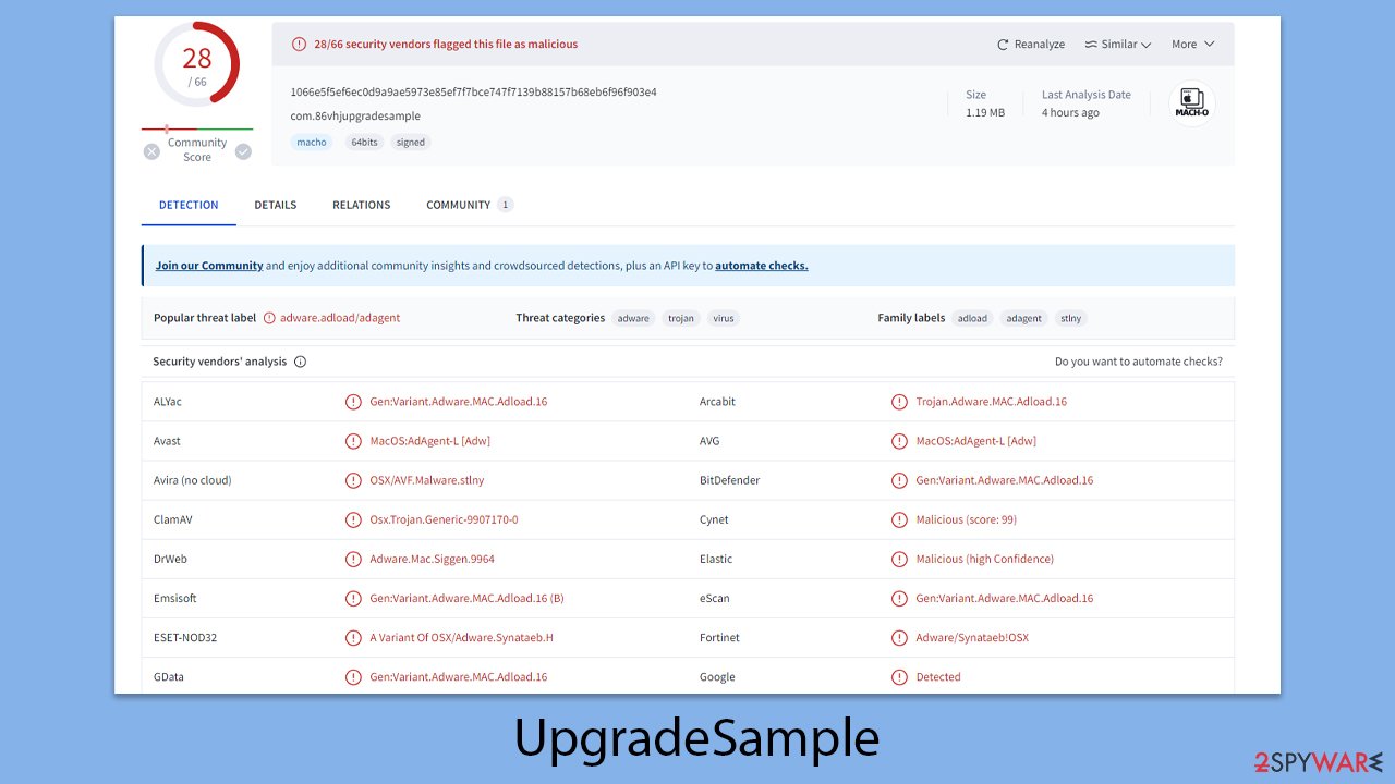 Remove UpgradeSample Mac virus (Free Guide)