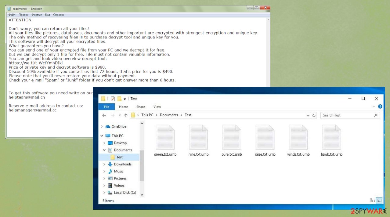 Remove Urnb ransomware (Free Instructions) - Decryption Steps Included