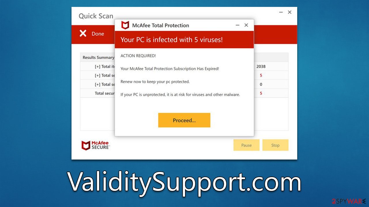 Remove Validitysupport.com ads (fake) - Free Guide