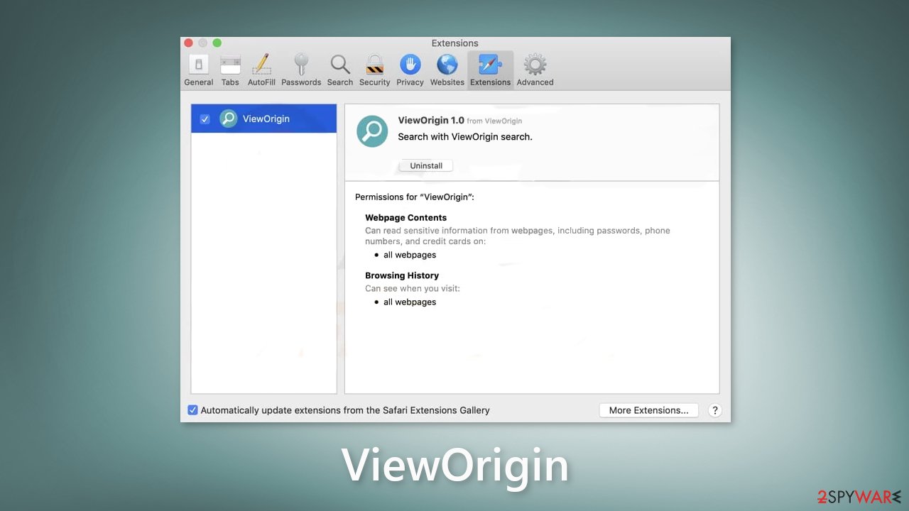 Remove ViewOrigin mac virus (Free Guide)