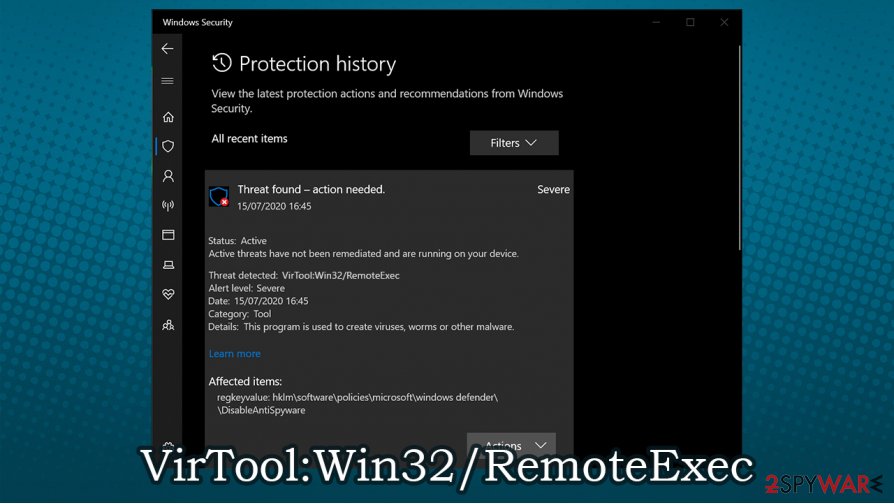 Remove VirTool:Win32/RemoteExec (Virus Removal Instructions) - Free Guide
