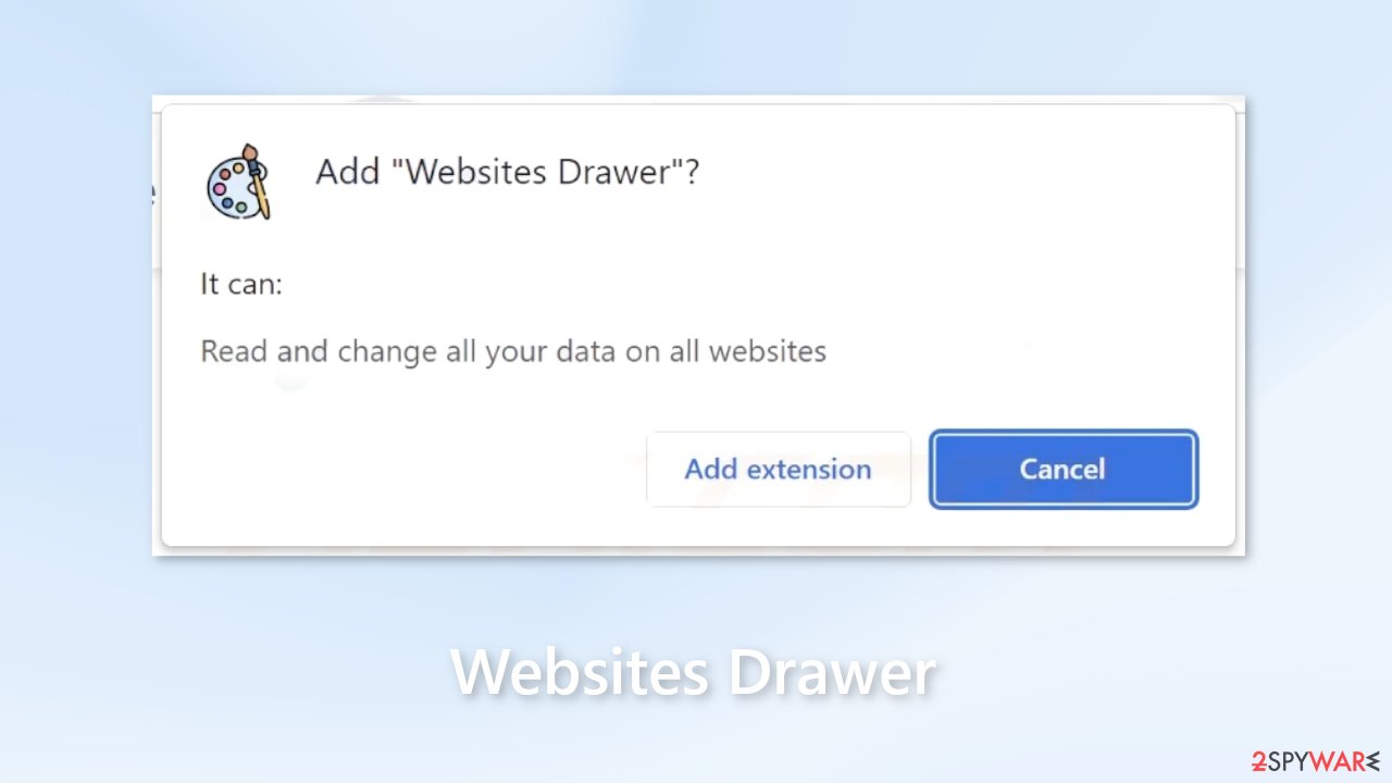 Remove Websites Drawer adware (spam) - Free Instructions