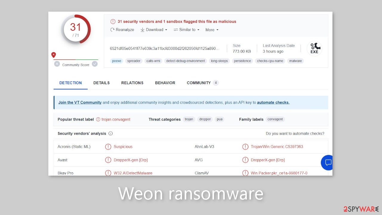 Remove Weon ransomware (virus) - Recovery Instructions Included