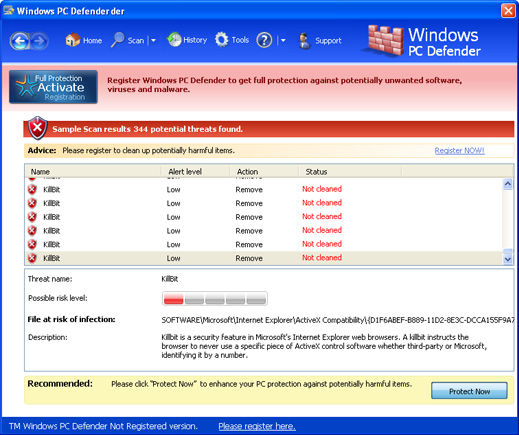 Remove Windows PC Defender