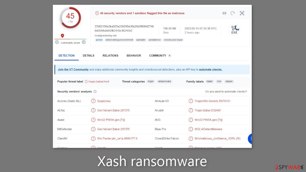 Remove Xash ransomware (virus) - Recovery Instructions Included