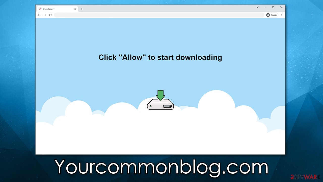 Remove Yourcommonblog.com ads (scam) - Free Guide