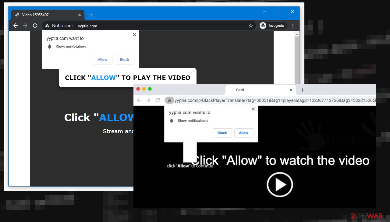Remove Yyptia.com ads (spam)