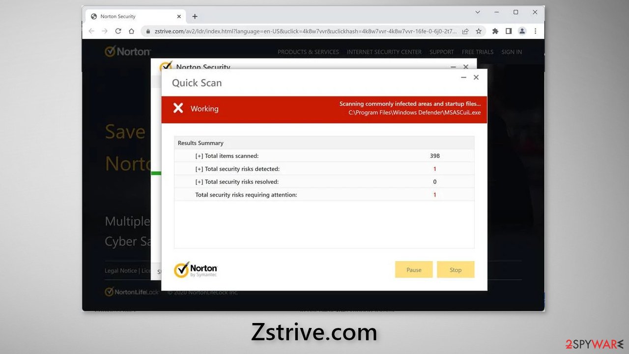Remove Zstrive.com ads (fake) - Free Guide